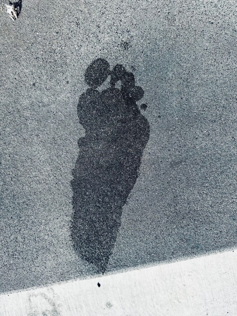 What my footprint used to look like.